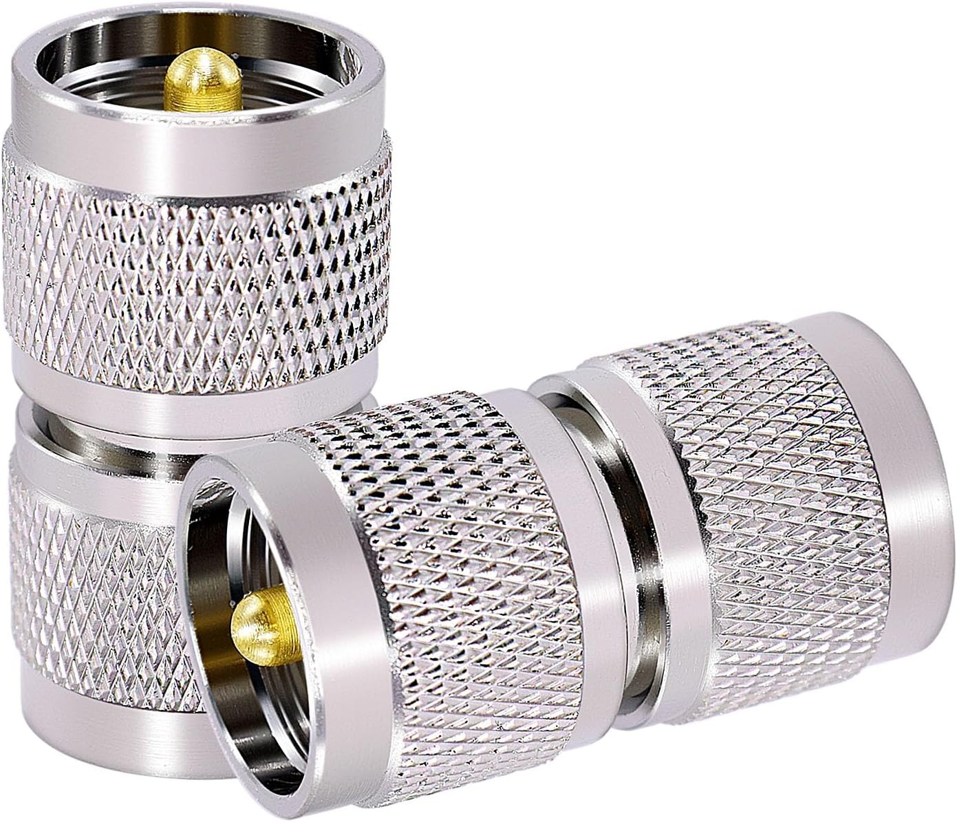 Amazon.com: CNARIO 2PCS PL259 Connector UHF Male to UHF SO239 Male ...