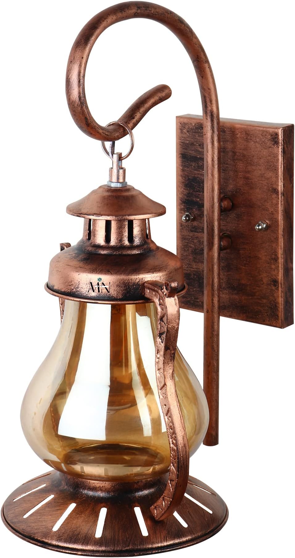 Antique Style Wall Sconce Lamp Luster Glass with Antique Finish Wall ...