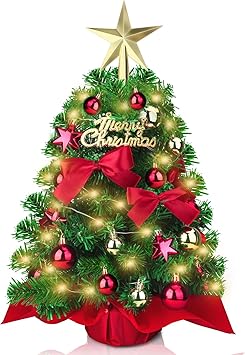 Amazon.com: Komzon Mini Christmas Tree, Small Christmas Little Tree ...