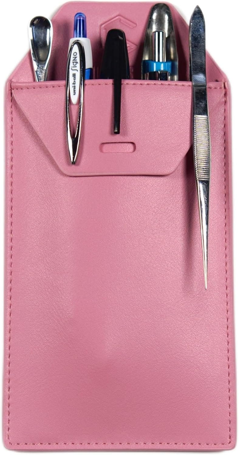 Amazon.com : Genius Lab Gear Lab Coat Pocket Protector - Faux Leather ...