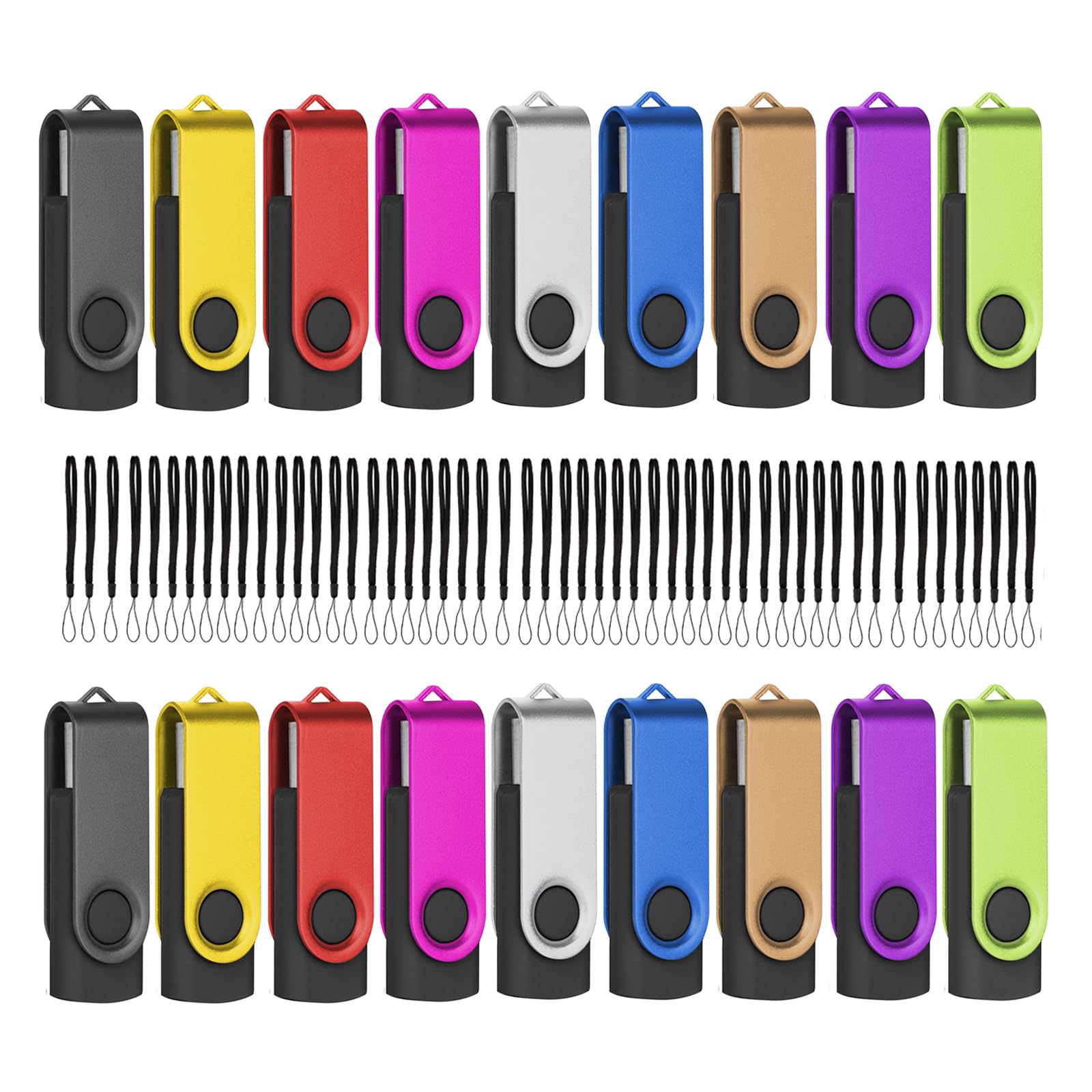 Amazon.com: EASTBULL Flash Drive Bulk 4GB USB 20 Pack with Lanyards USB ...