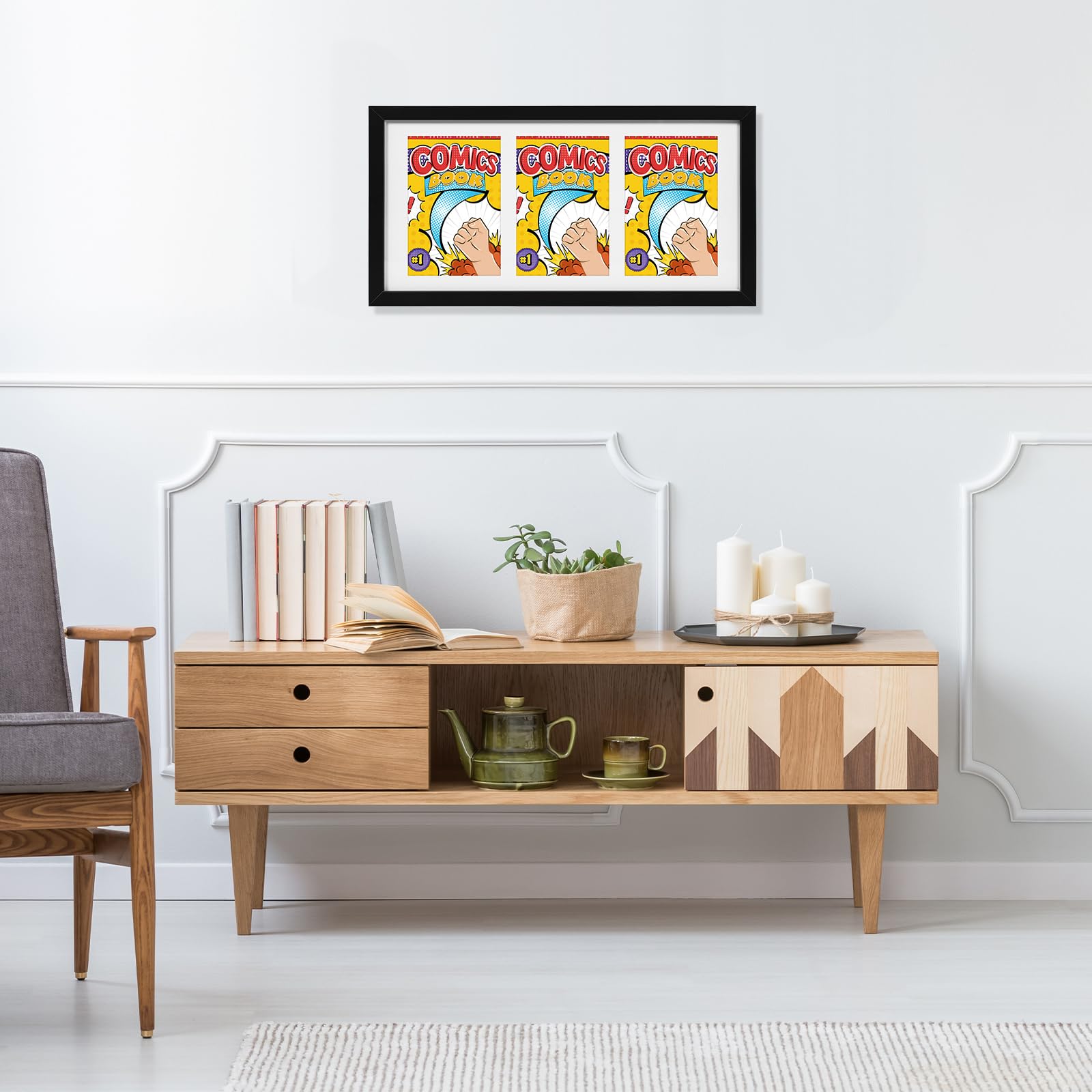 Snapklik.com : Soaoo Triple Comic Book Wall Frame