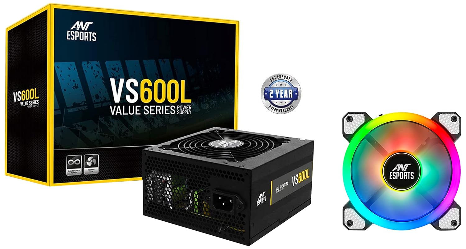 Amazon.in: Buy Ant Esports VS600L 600 Watt Power Supply & Superflow 120 ...