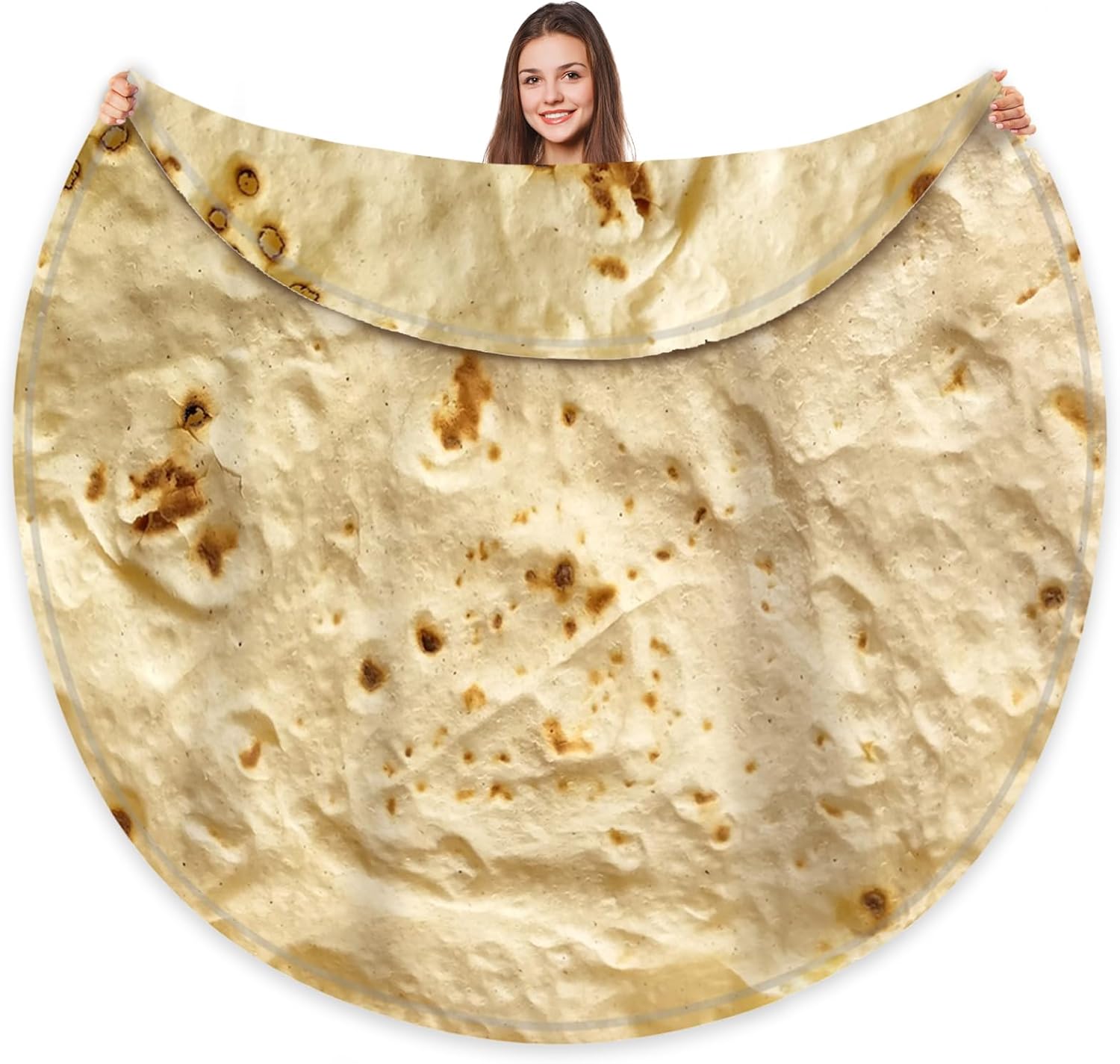 Amazon.com: HDFK Tortilla Blanket Adult Size Kids Realistic Food Fleece ...