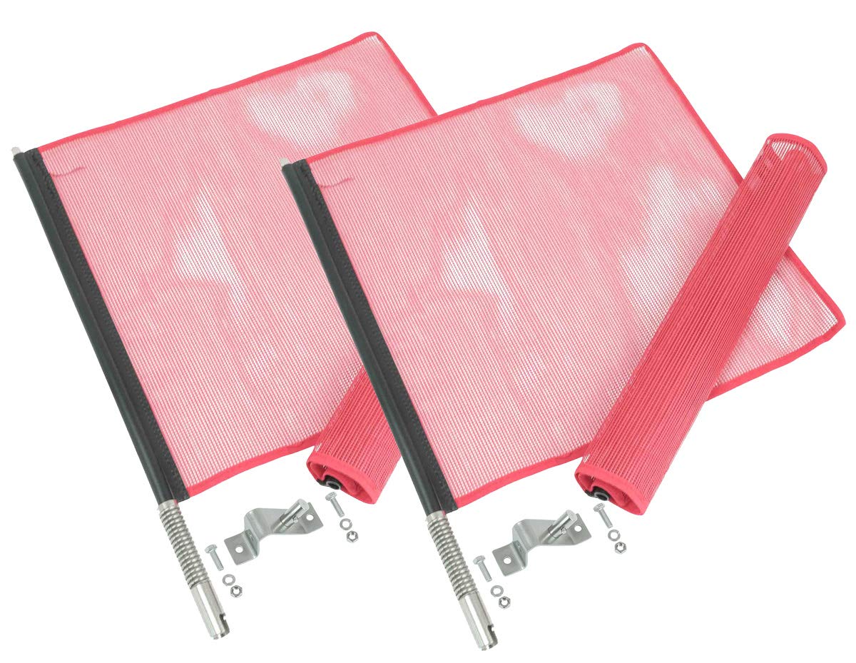 Mytee Products EZ Mount Safety Flags for Trucks Red 18" x 18" DOT ...