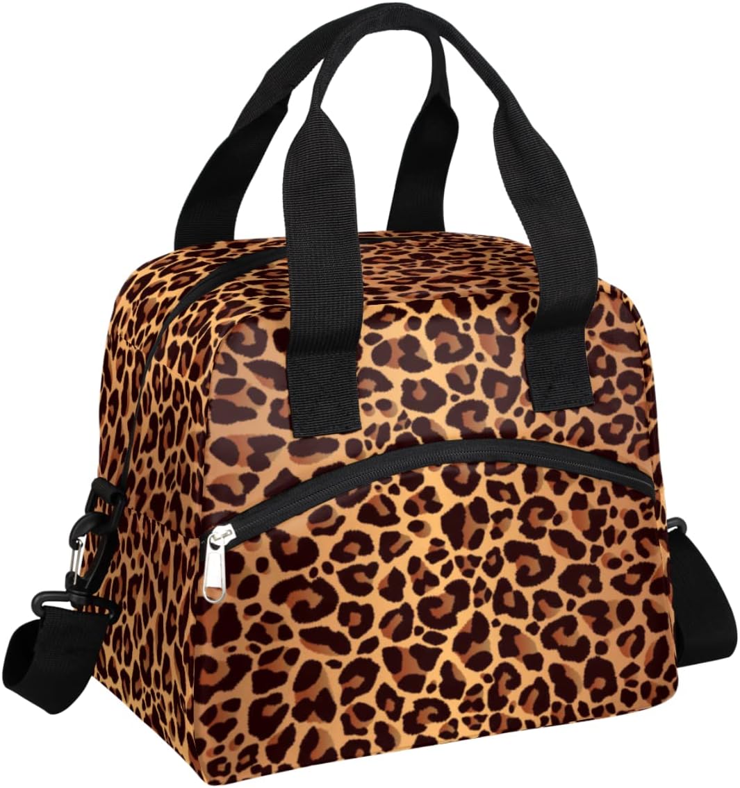 Amazon.com: Leopard Cheetah Skin Insulated Lunch Bag for Women Men ...