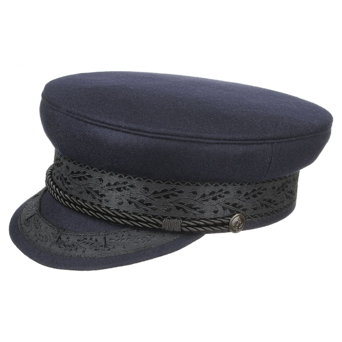 Buy HAMMABURG Prince Henry Cap in Grey and Blue, Traditional Captain’s ...