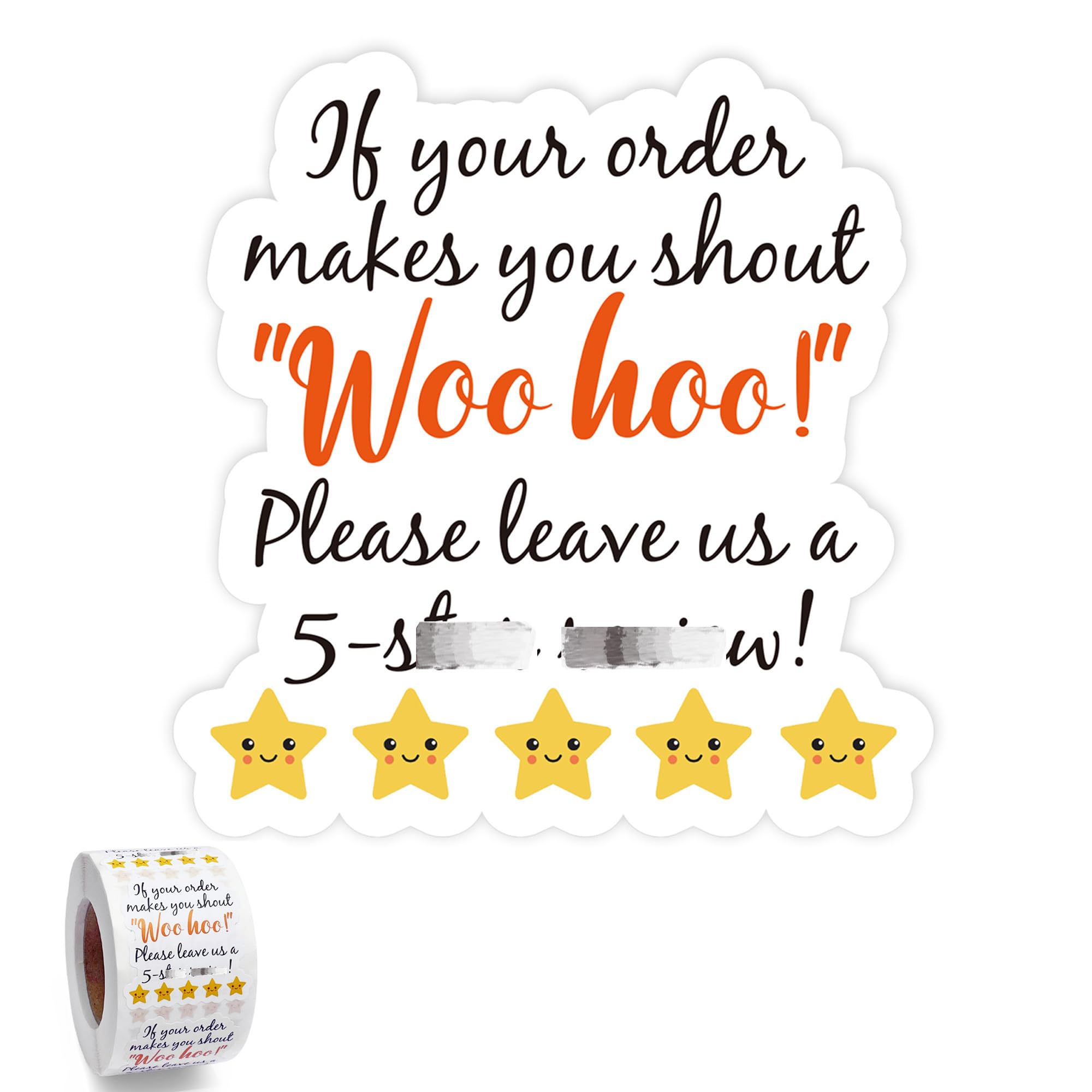 Amazon.com: 500pcs Leave a Review Stickers Roll,Handmade Small Business ...