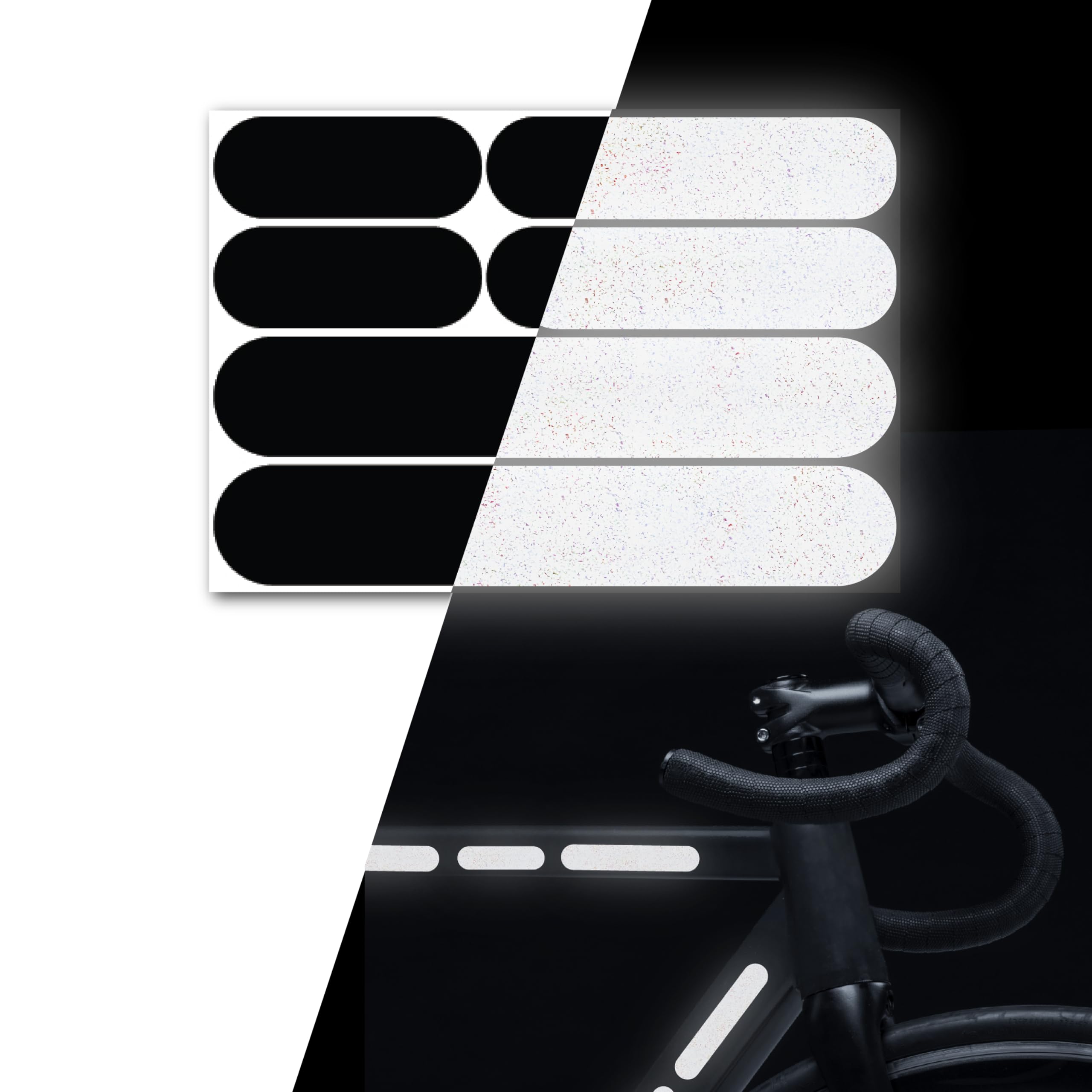 Amazon.com: Elos Reflective Gear 3M Reflective Black Stickers ...