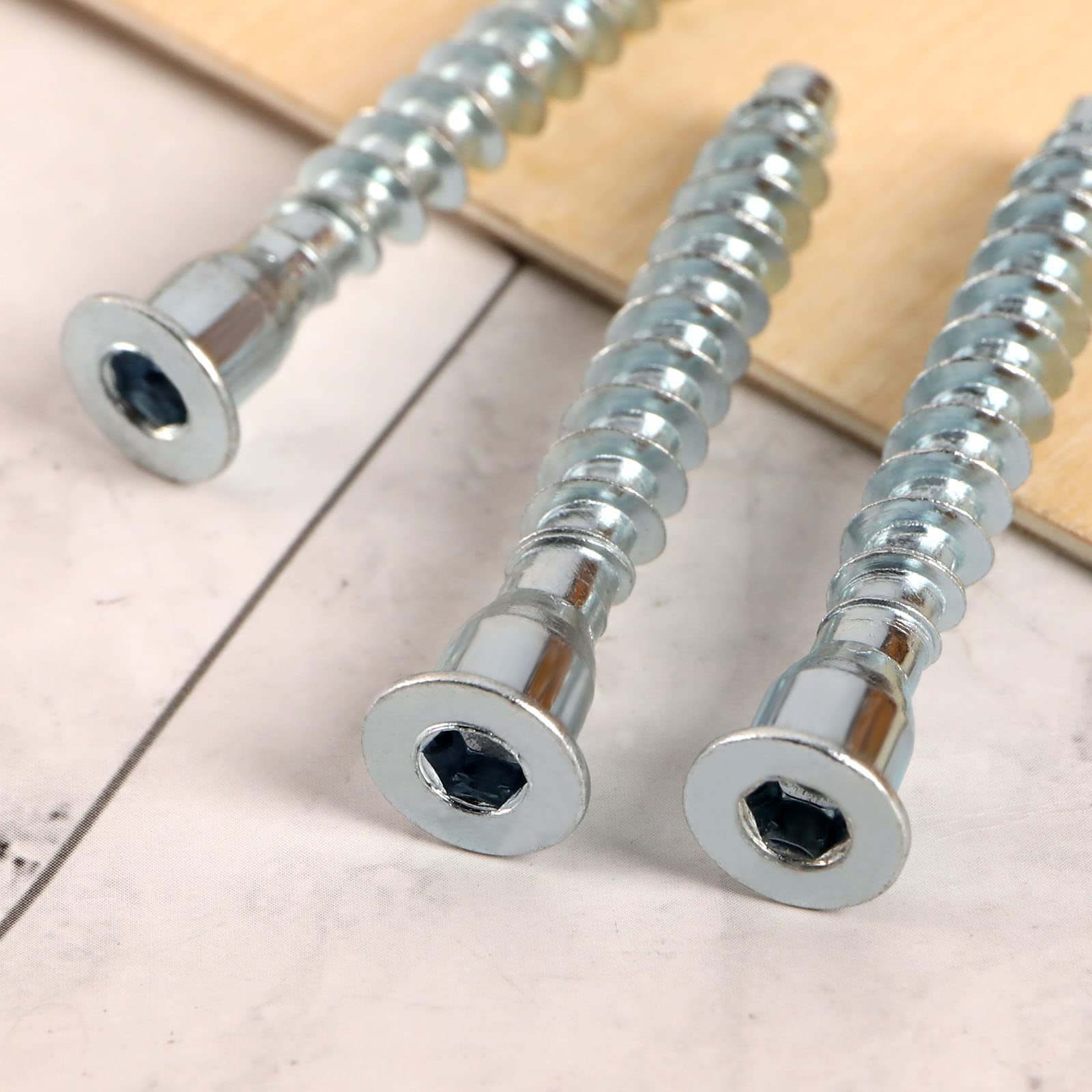 Furniture Connecting Screws 100PCS M7x50mm Confirmat Screws - Flat Head ...