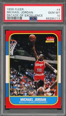 Amazon.com: Michael Jordan 1996 Fleer Decade of Excellence Basketball ...