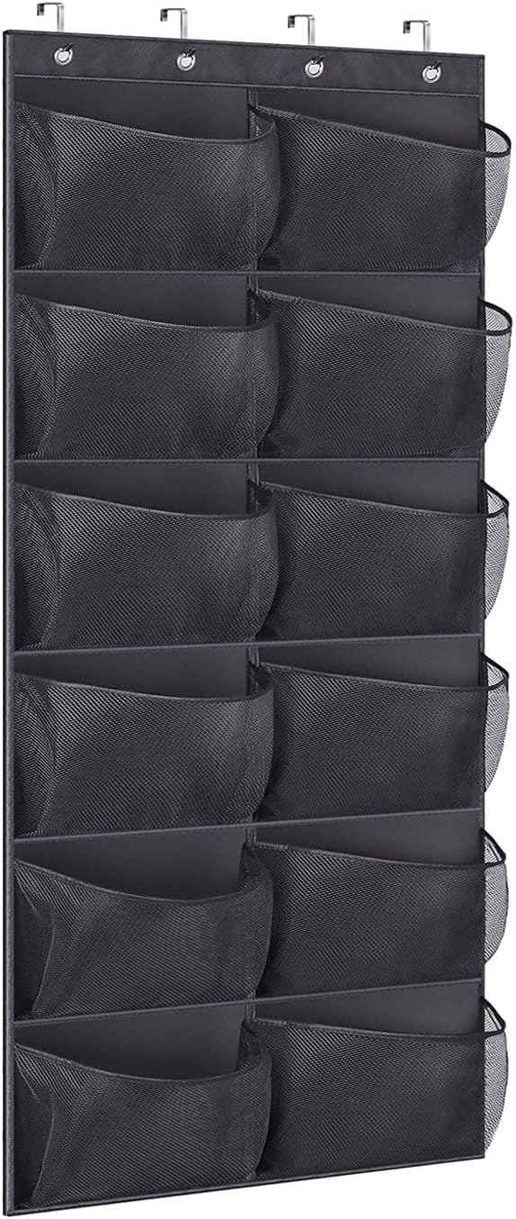 Amazon.com: BANYUP Wall-mounted Sundries Shoe Organizer 12 Grid Fabric ...