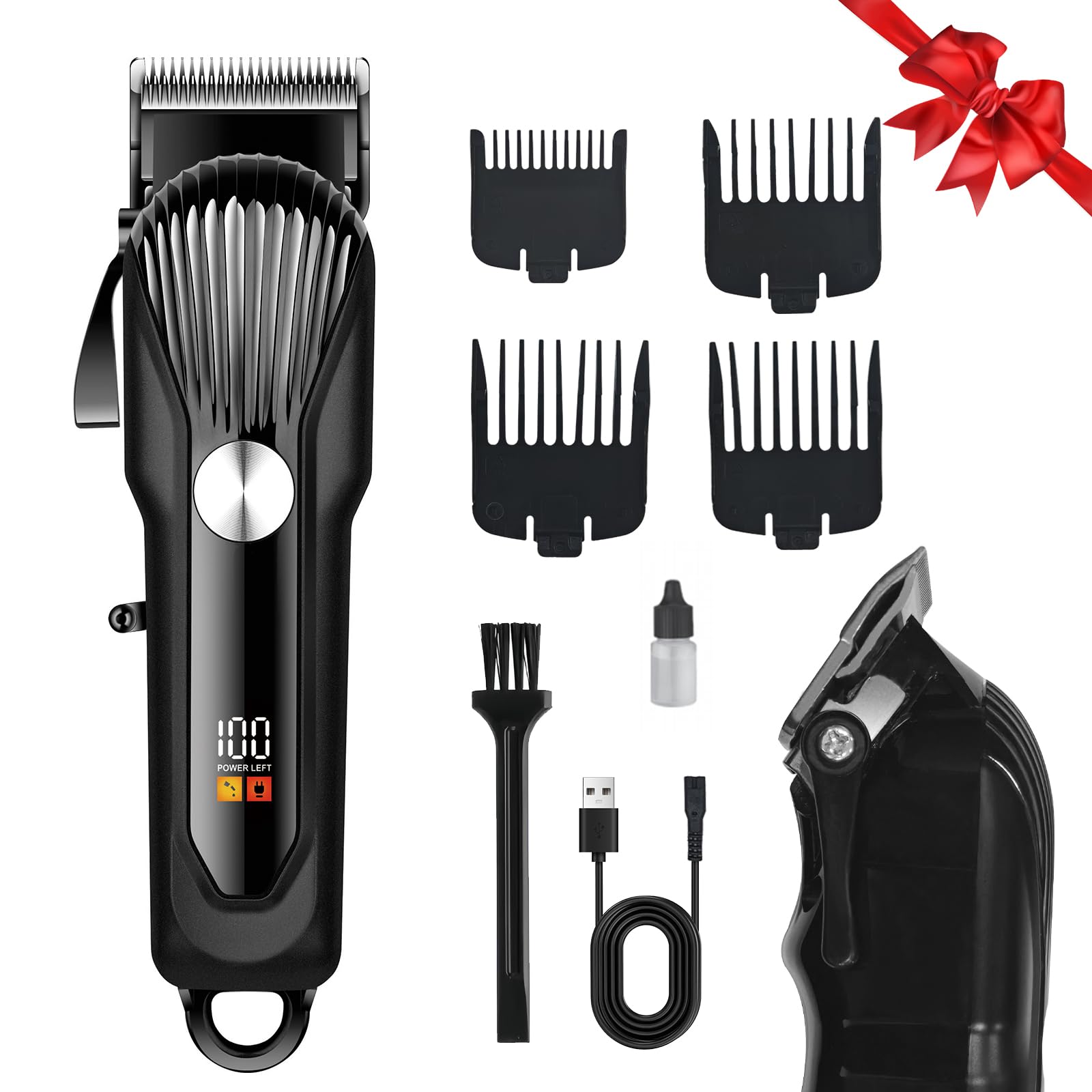 Professional Hair Clippers for Men, Cordless Beard Trimmer Men ...