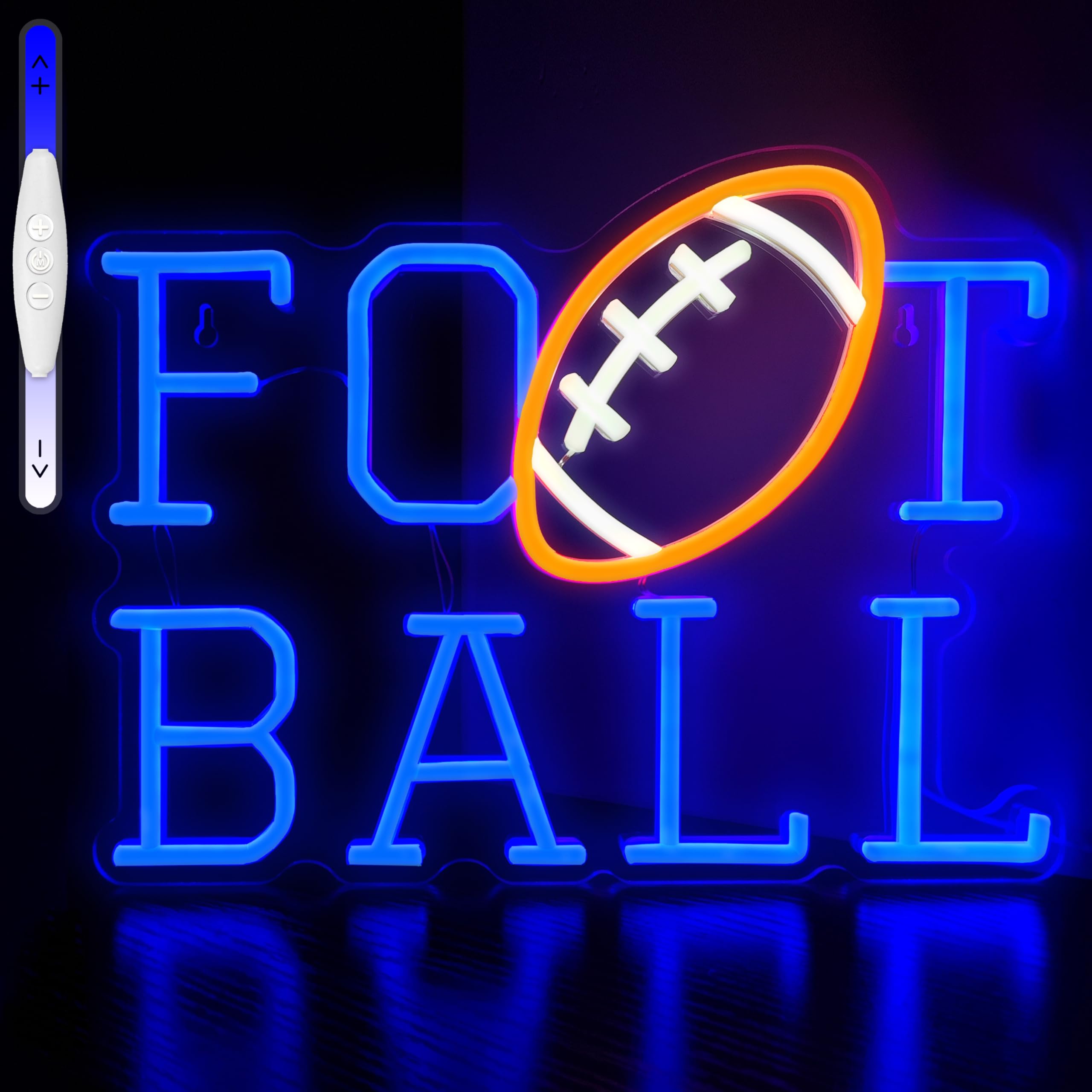 Amazon.com: JIARODEY Football Neon Signs Blue Football Neon Sign for ...