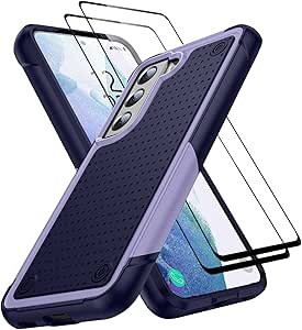 Amazon.com: Jeylly for Samsung S21 5G Case, Galaxy S21 Phone Case with 2 Tempered Glass Screen ...