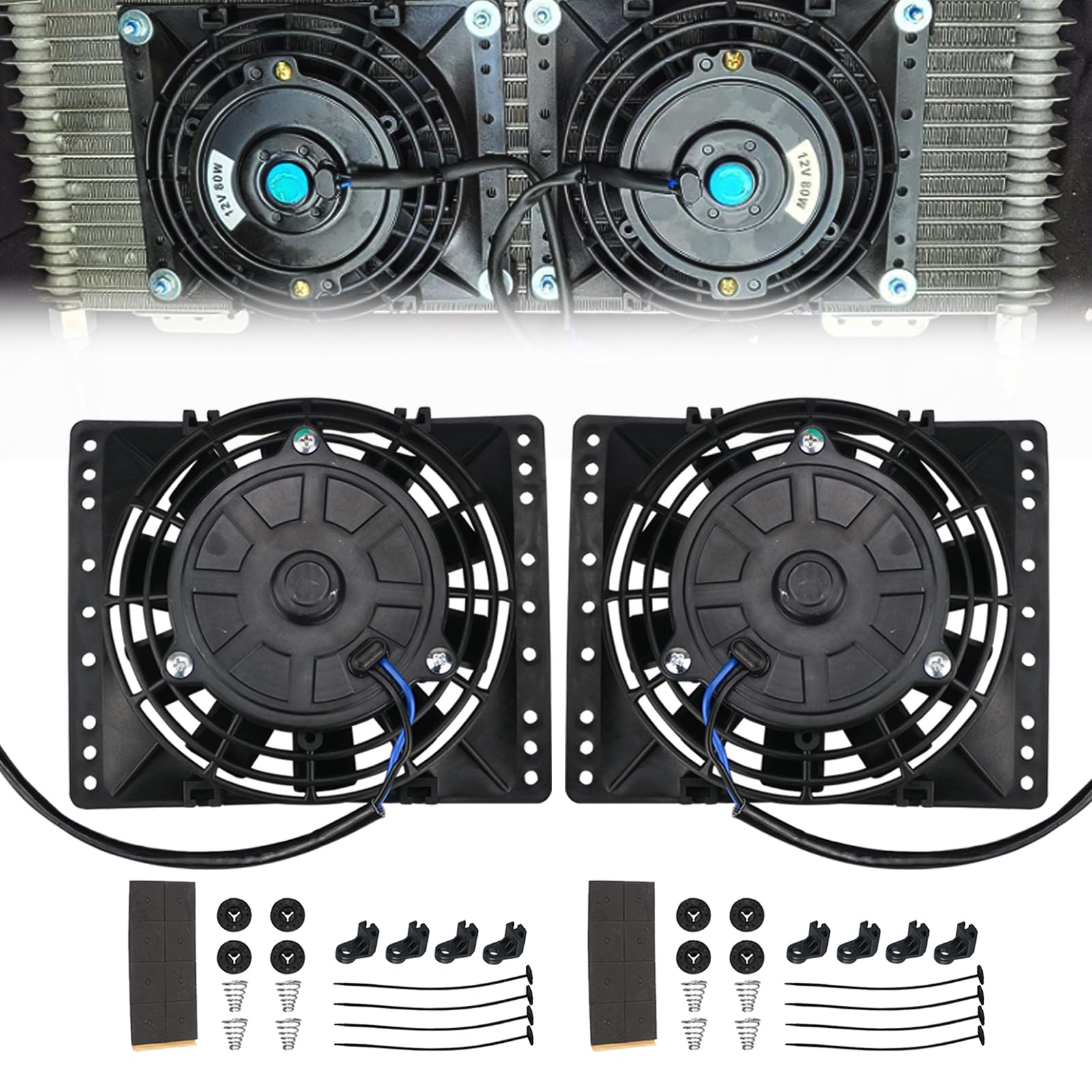 Snapklik.com : 6 Inch Small Slim Push Pull Electric Cooling Fan 650CFM ...