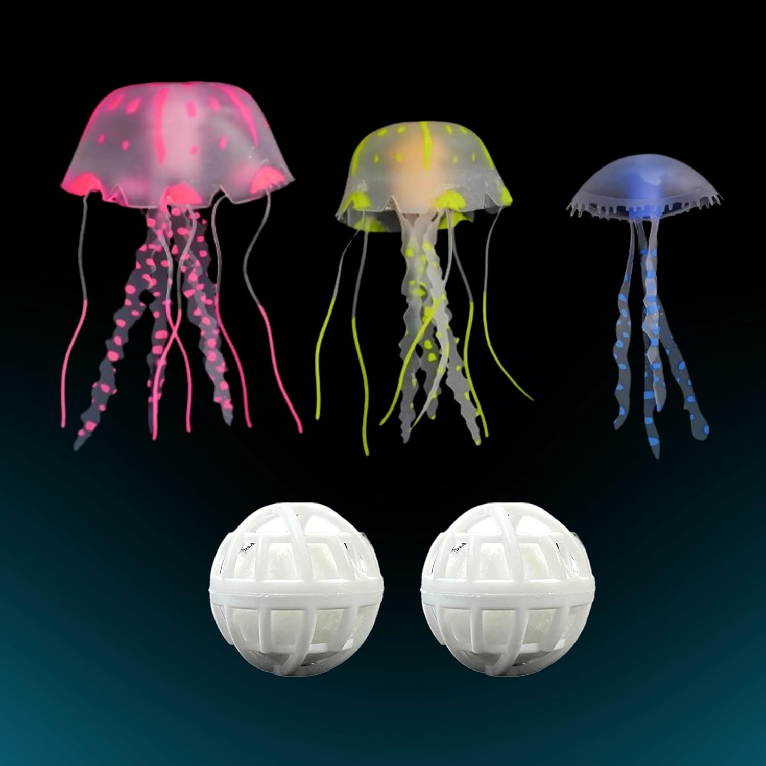 Amazon.com: Floating Jellyfish Aquarium Decoration for Fish and Turtle ...
