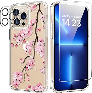 Amazon.com: bicol Acrylic Clear Case for iPhone 14 Pro Phone Cover | with Screen and Camera Lens ...