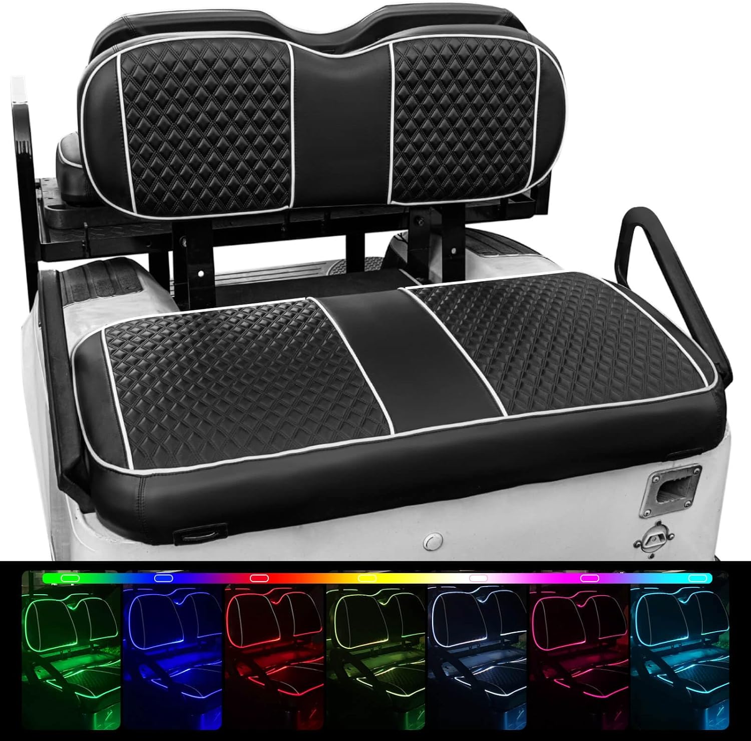 Amazon.com: NOKINS Golf Cart Seat Covers with RGB Ambient Light Seat ...
