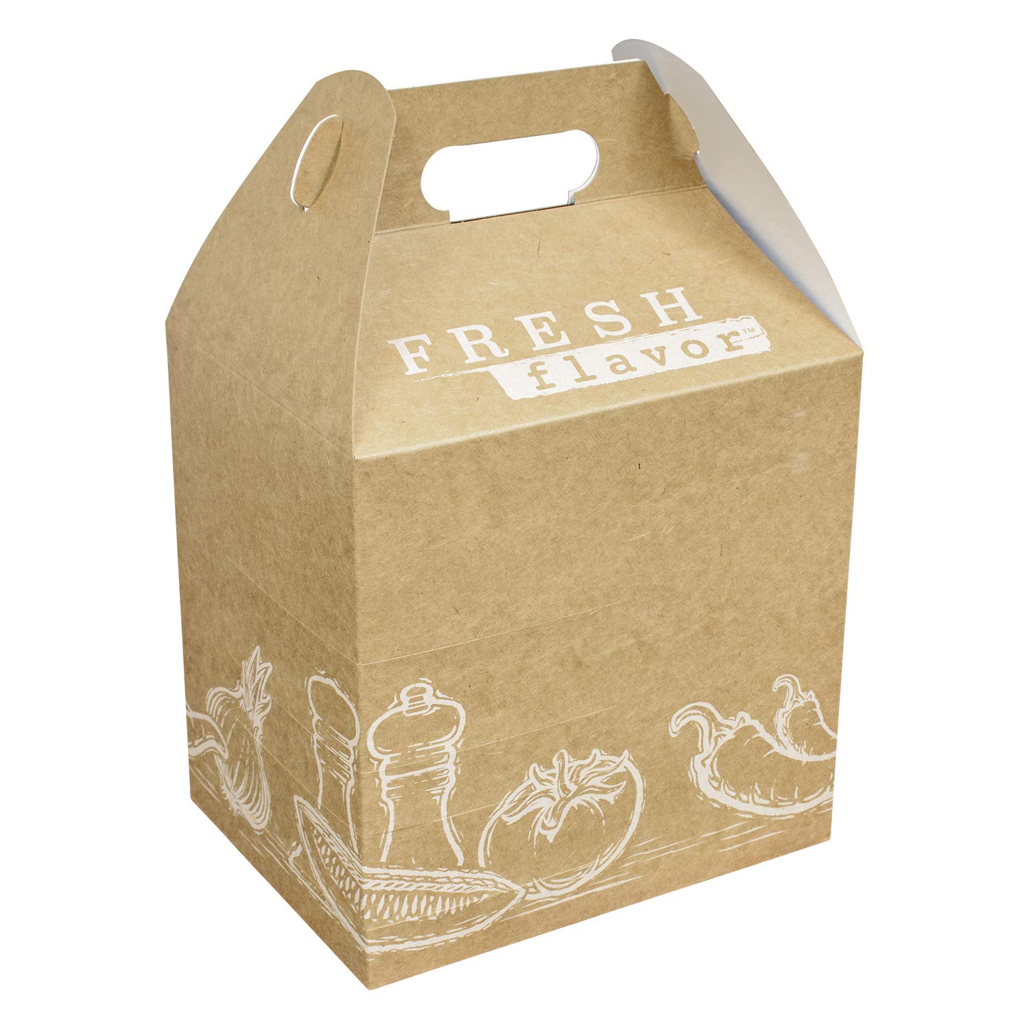 Amazon.com: Inno-Pak 016300203 Take Out Barn Box with Top Handle, Fresh ...