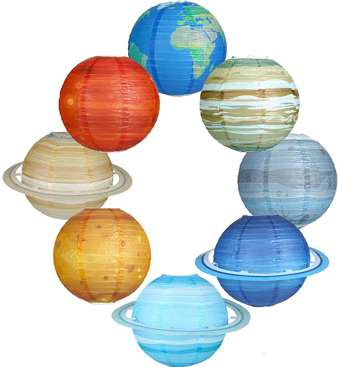 ADLKGG Space Theme Party Decorations, Solar System Hanging Paper ...