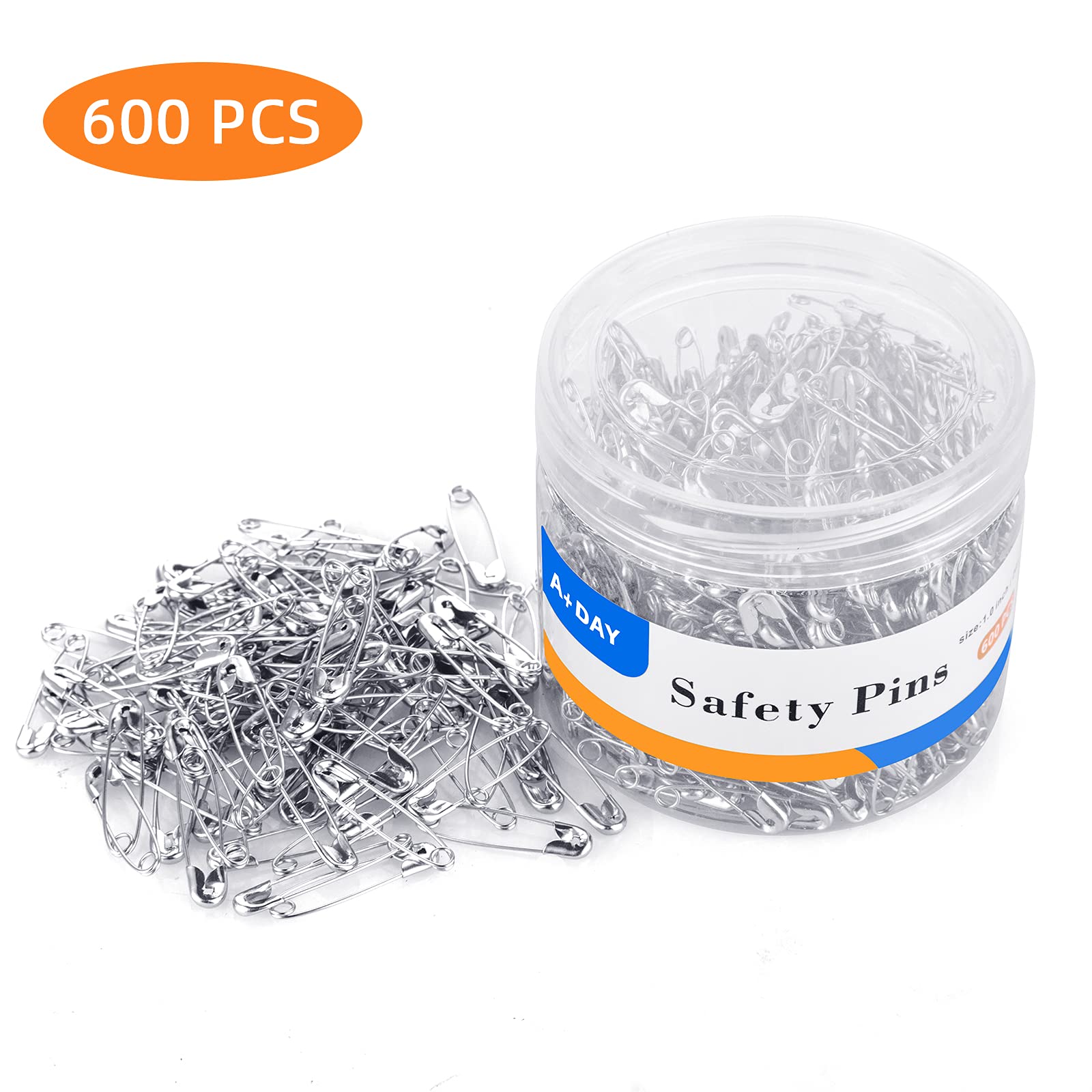 Snapklik.com : A+DAY Small Safety Pins 1.0 Inch