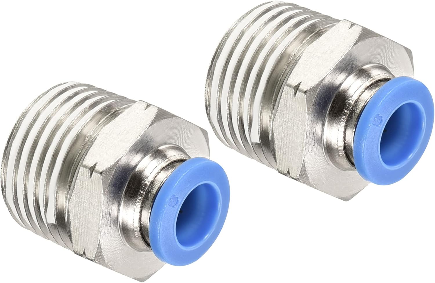 PATIKIL 1/2NPT Push to Fit 8mm OD Hose Connect Fittings, 2 Pack ...