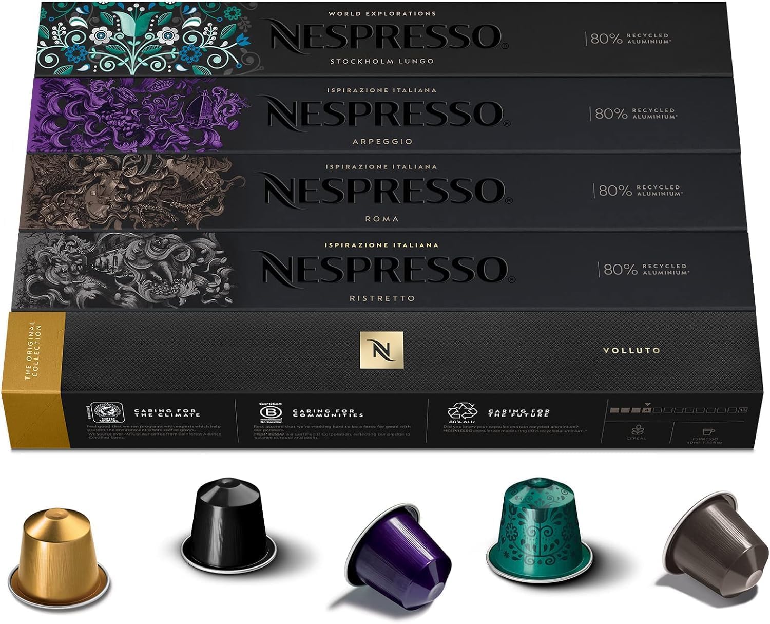 Nespresso, Coffee assortment with 50 compatible original capsules: 10 x ...