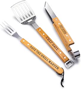 Amazon.com : Personalized BBQ Tool Set Gifts for Dad, 3 Optional ...