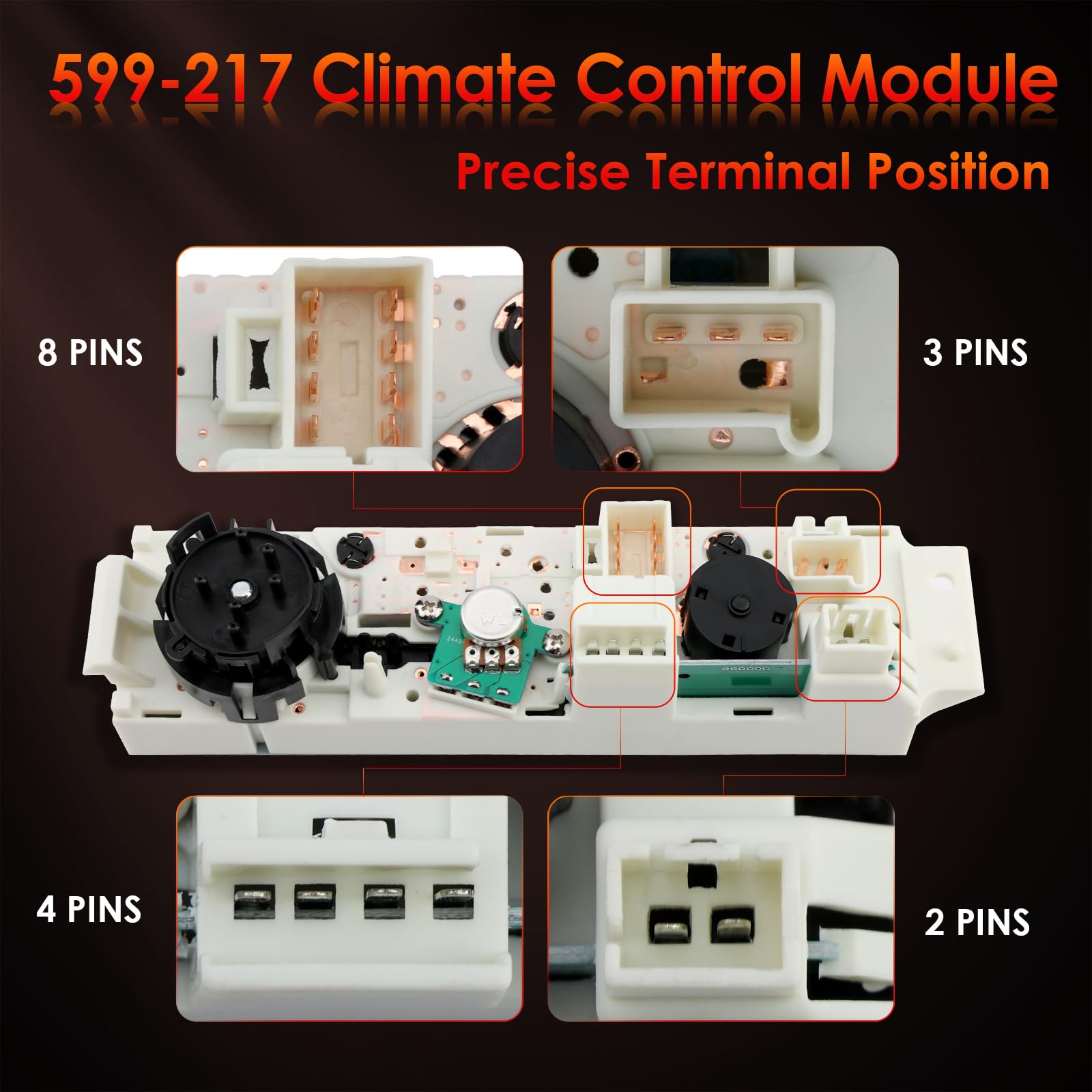 Snapklik.com : 599-217 Front Climate Control Module A/C Heater Air ...