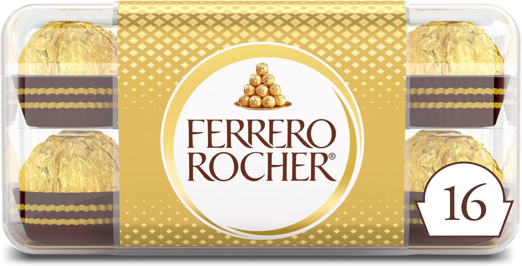 Amazon.com : Ferrero Rocher, 16 Count, Premium Milk Chocolate Hazelnut ...