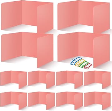 Amazon.com : 12 Pcs Desk Dividers for Students Plastic Privacy Folders ...
