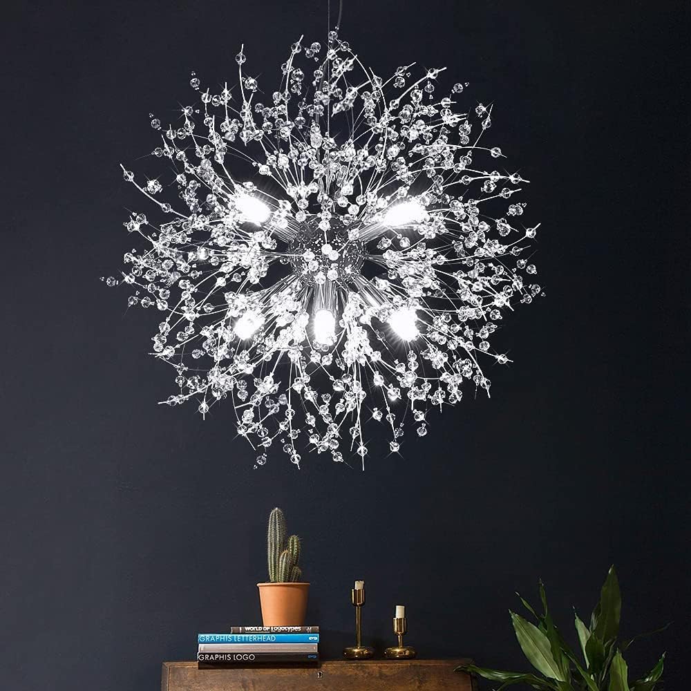 PIAOPIAO Modern Firework Chandeliers Dandelion Pendant Light, 8 Lights ...