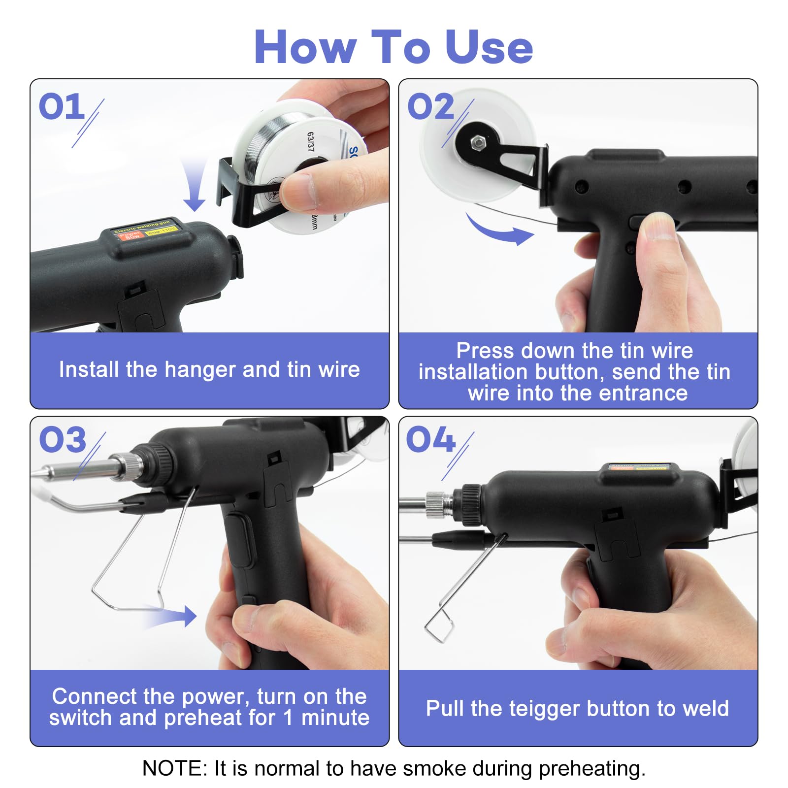 Snapklik.com : Soldering Iron Kit, 80W Corded Electric Welding Gun
