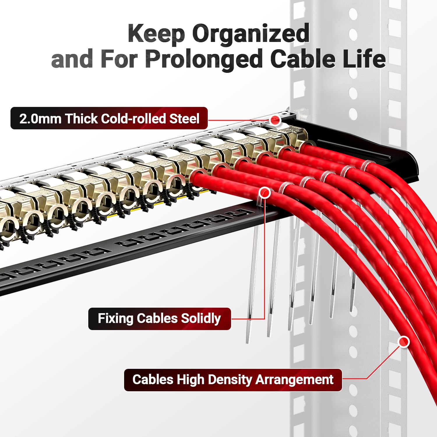 Snapklik.com : AMPCOM 24 Port Blank Keystone Patch Panel - Half U (05U ...