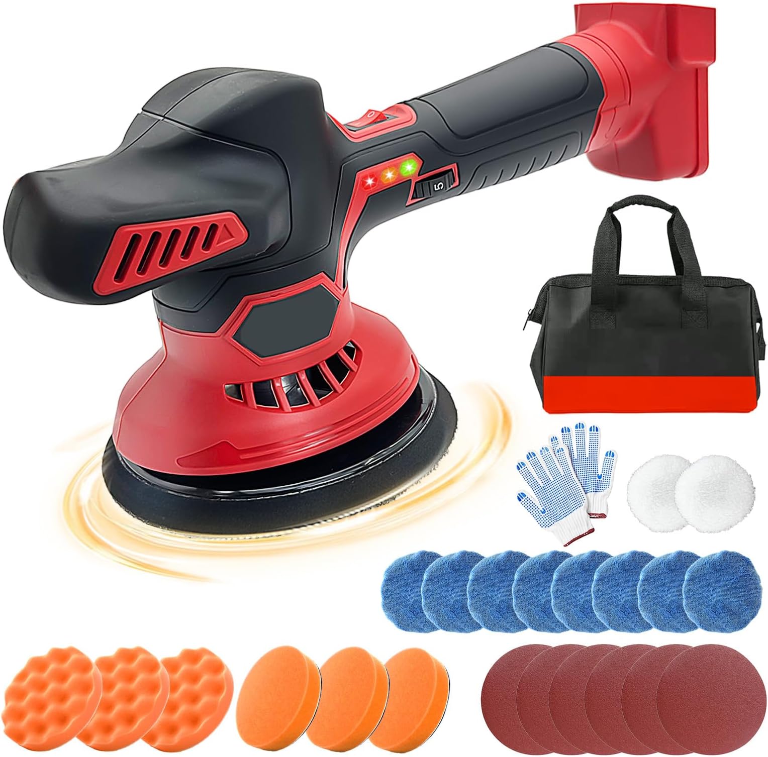 Cordless Car Buffer Polisher for Milwaukee M18 18V Battery, With 6 ...