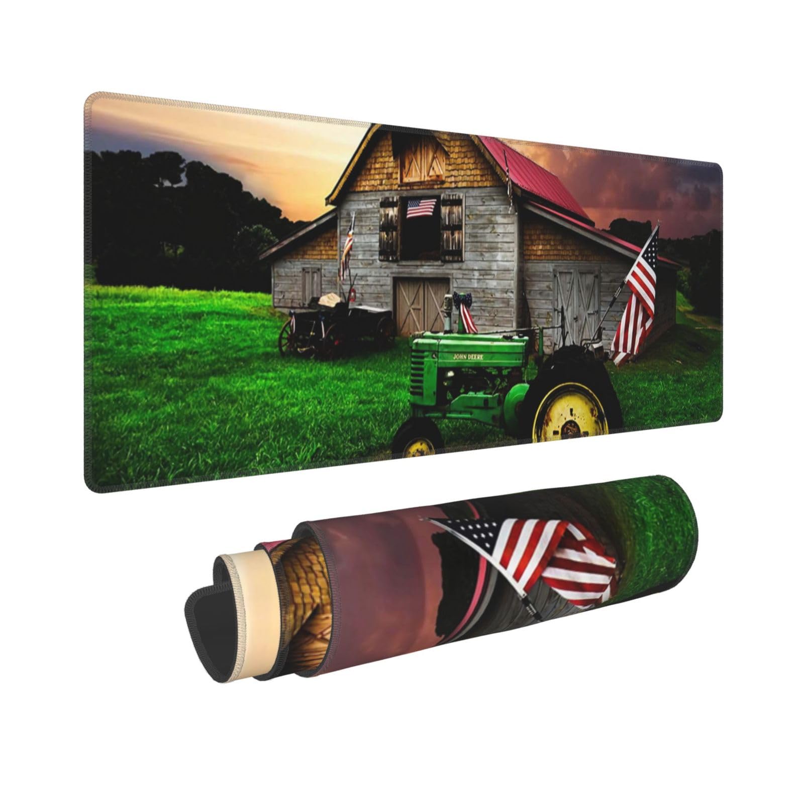 Amazon.com : AMAZWI Old Tractor Photo Farm Mousepad Extended Waterproof ...