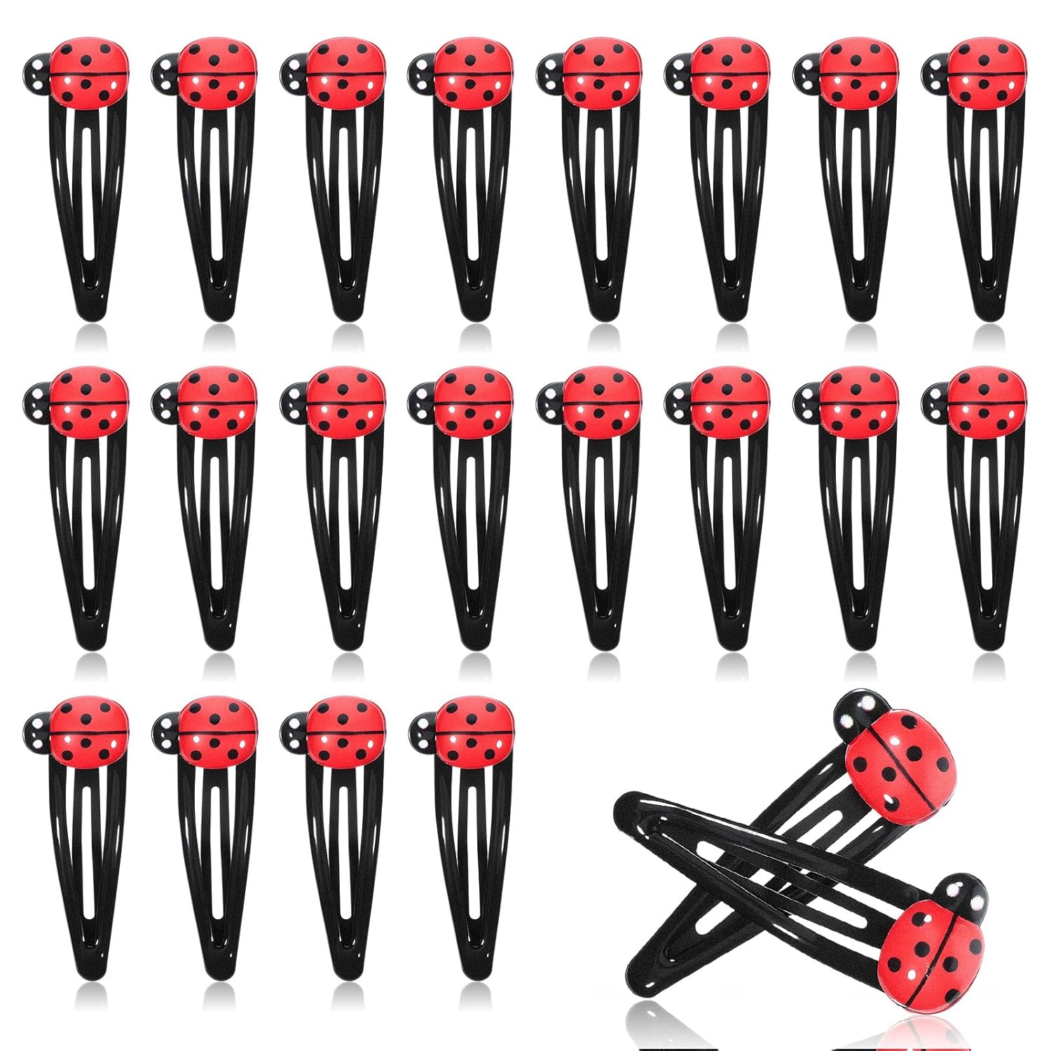 Amazon.com : LXUEJIE 20 Pcs Ladybug Hair Clips, Cute Ladybug Snap ...
