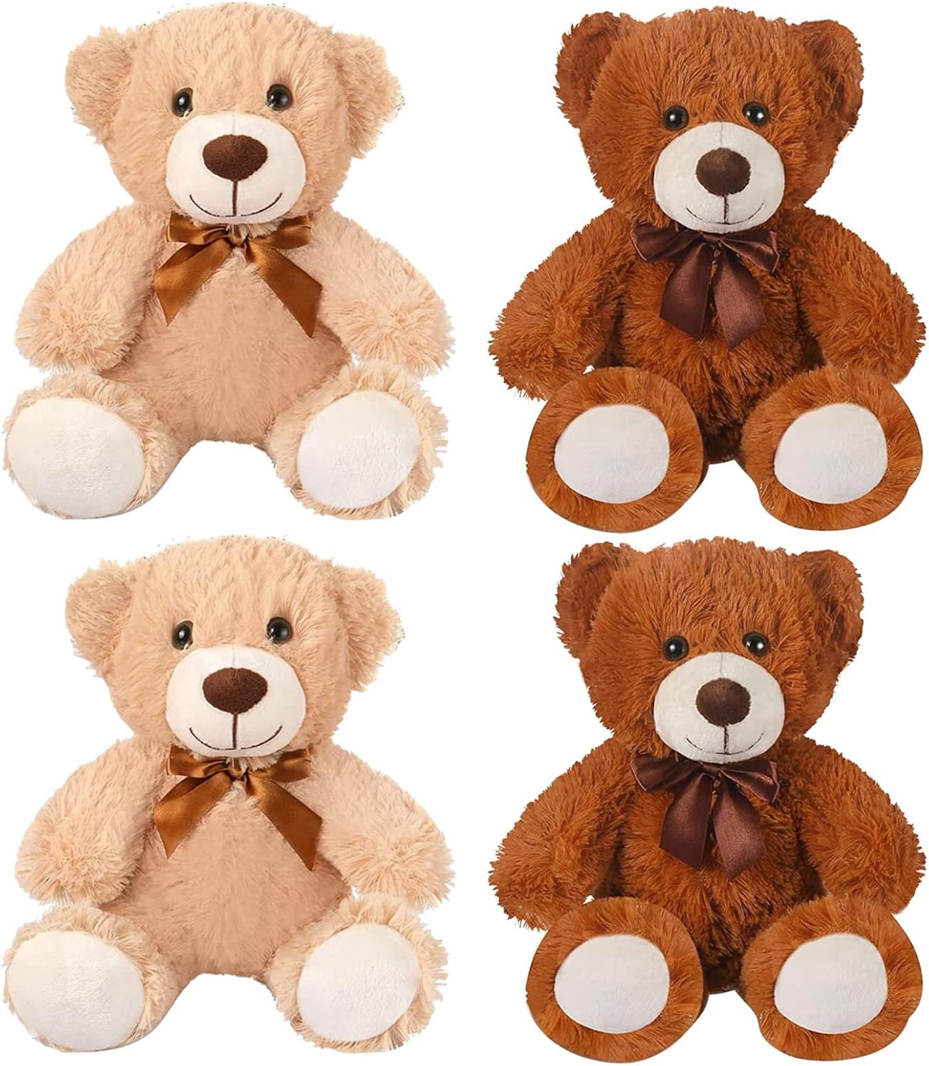 4 Pack Soft Teddy Bears Bulk, 14 Inch/35 cm Teddy Bear Stuffed Animals ...
