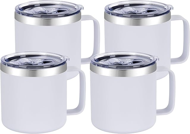 Amazon.com: VEGOND 14 oz Insulated Coffee Mug Bulk with Handle ...
