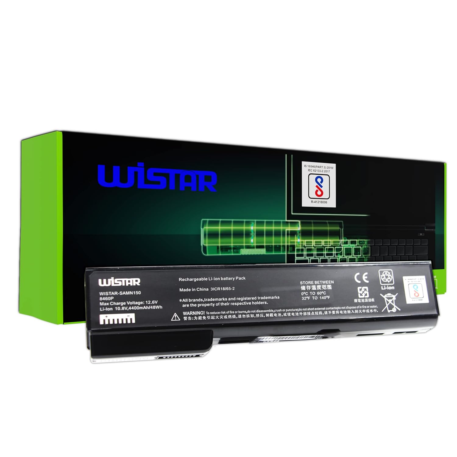 WISTAR Laptop Battery for HP EliteBook 8460P 8470P 8570P 8560P ProBook ...