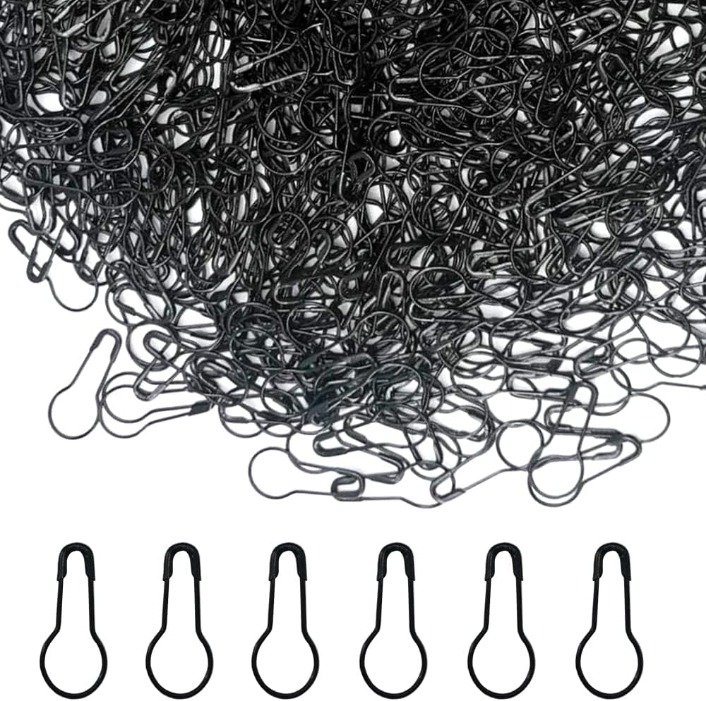 Amazon.com: Transun Moo 1000Pcs Black Safety Pins 0.8" Metal Bulb Pins ...
