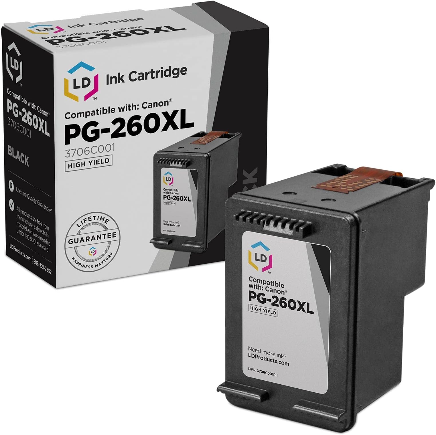 LD Products Remanufactured Replacement for Canon 260 3706C001 Ink ...