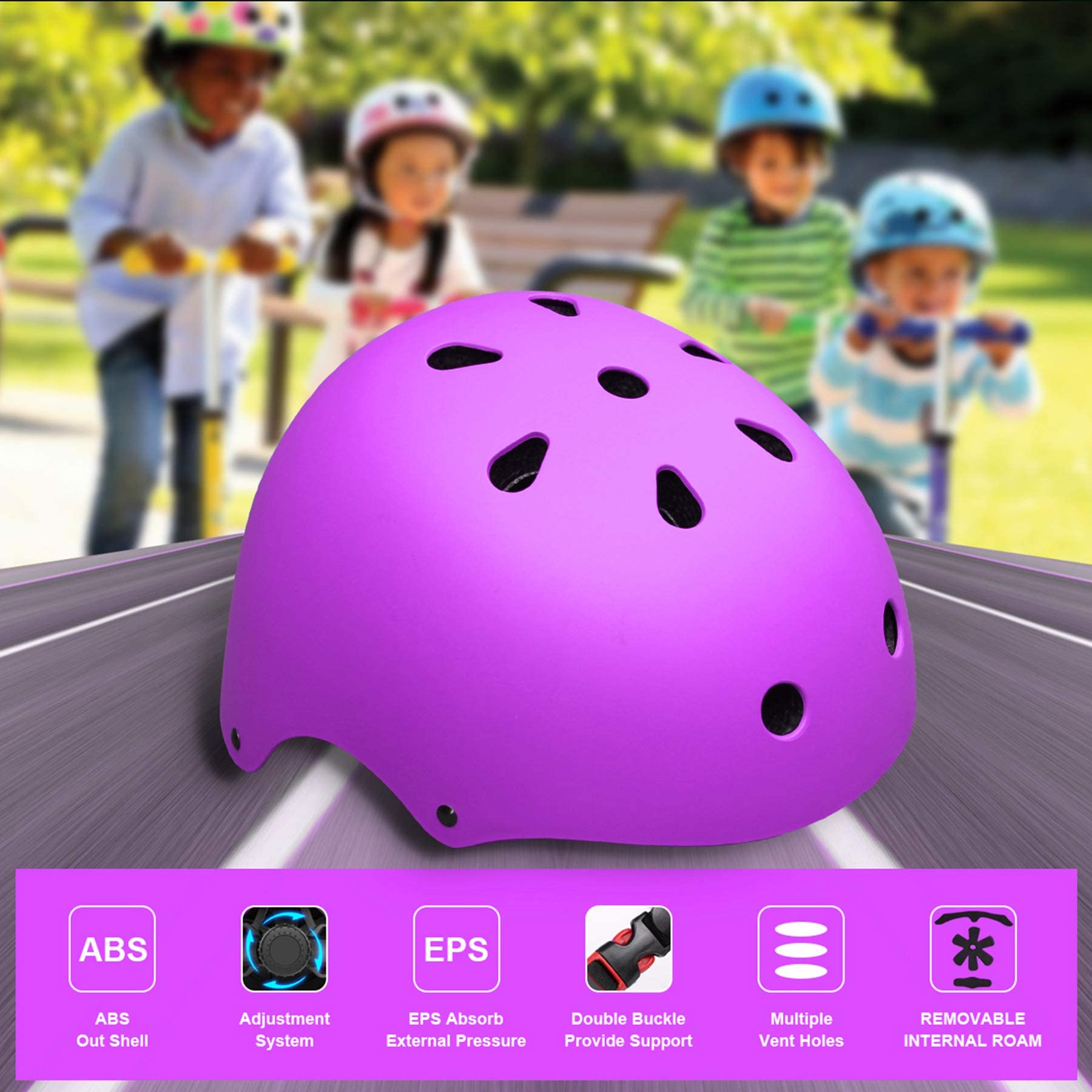Snapklik.com : Kids Bike Helmet Toddler Helmet For Kids 3-8 Adjustable ...