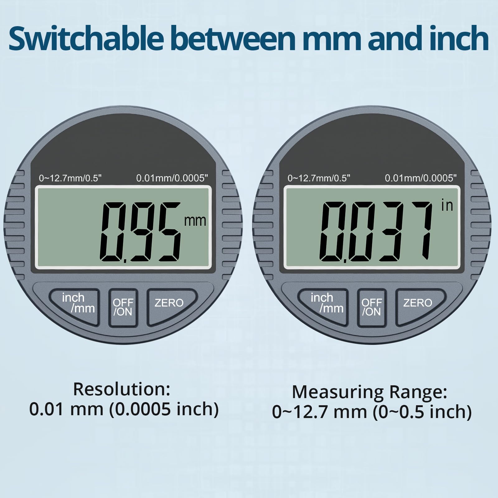 Snapklik.com : ALLmeter DTI Digital Dial Indicator 0.01mm Resolution