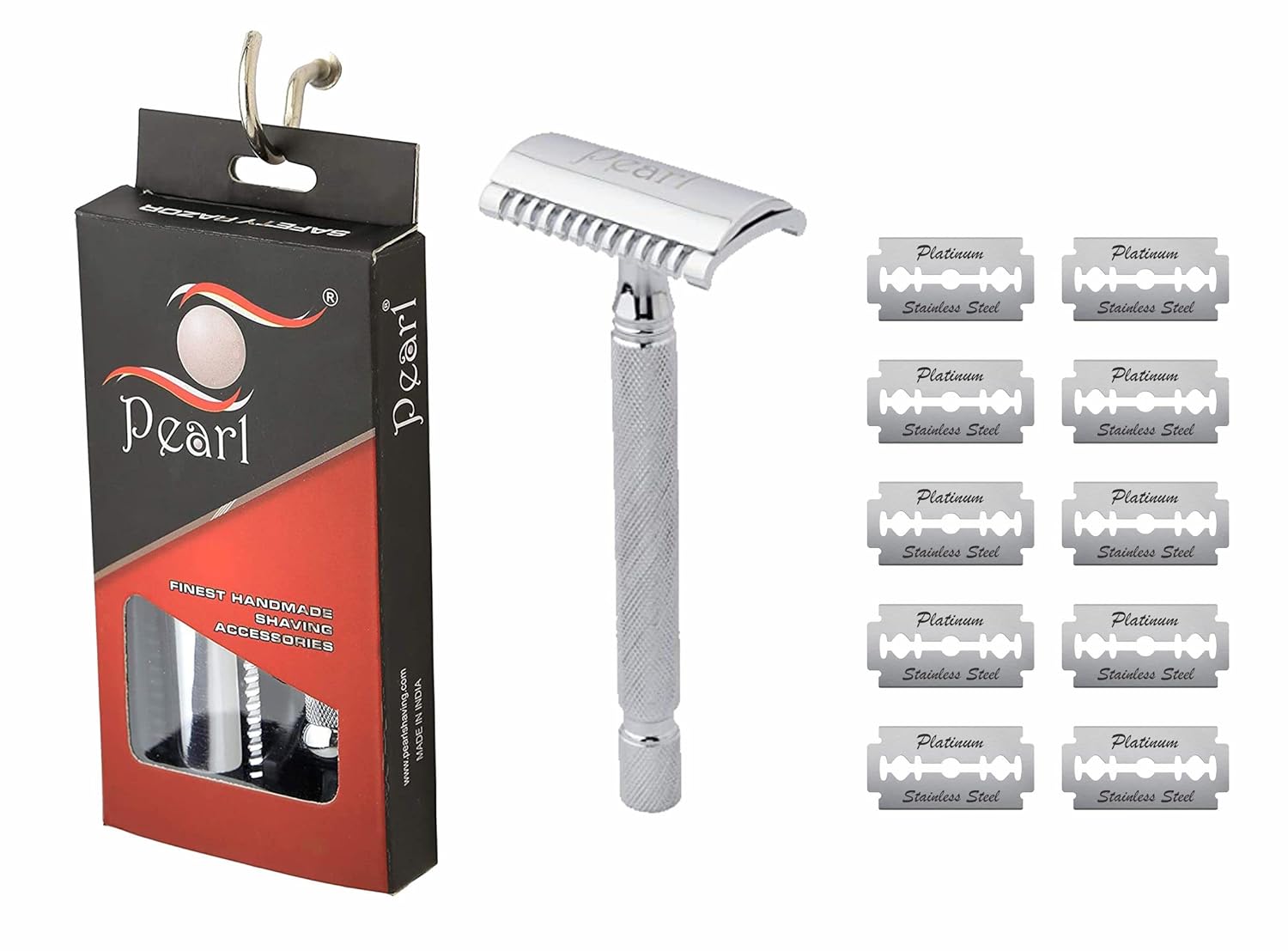 Pearl Shaving Double Edge Safety Razor (SS-04 OC (CHROME)) | Proudly ...