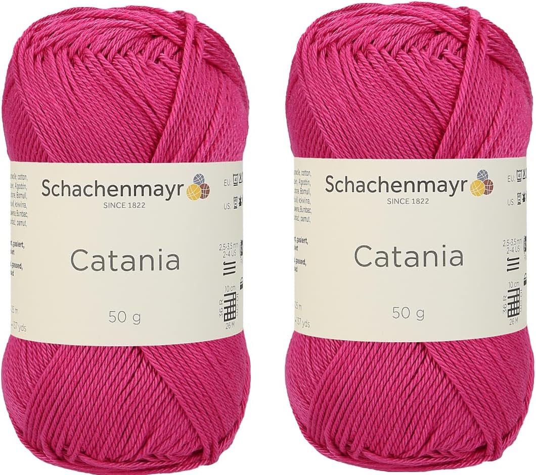 Amazon.com: [ Set of 2 Skeins ] Schachenmayr Catania Yarn Originals 100 ...