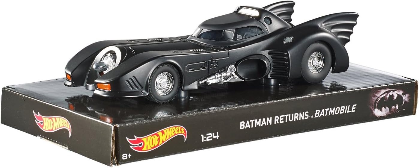 Amazon.com: Hot Wheels Elite 1989 Batman Batmobile (1:24 Scale) : Toys ...