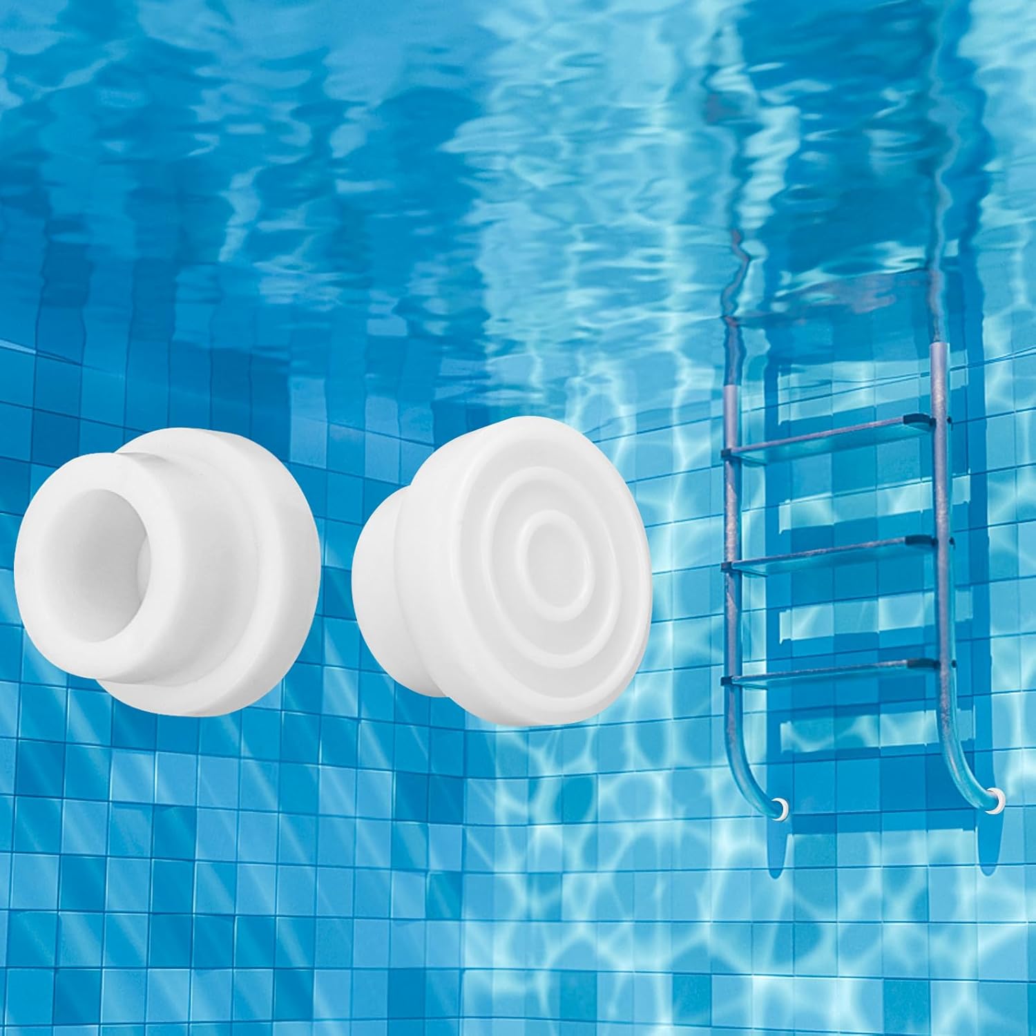 Amazon.com: Pool Ladder Bumpers for Inground Pool, White Inside Plug ...