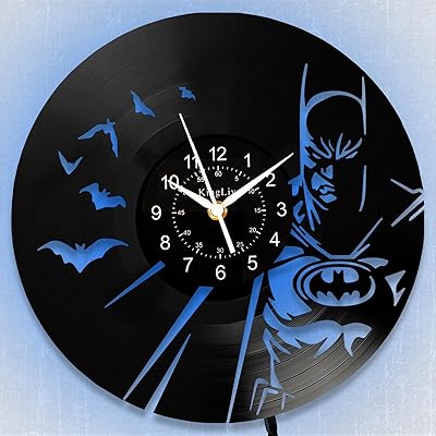 Amazon.com: Clock Batman Vinyl Record Wall Clock DC Comics Home Decor ...